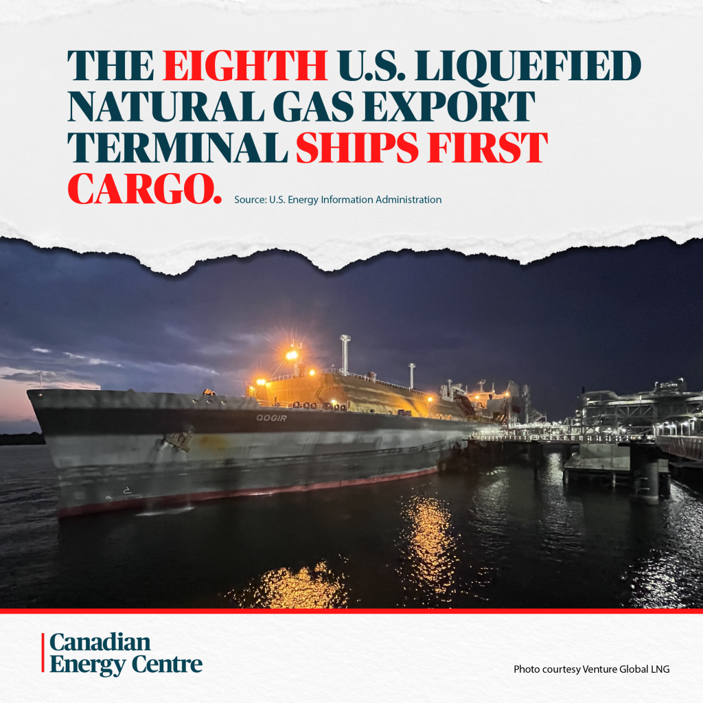 GRAPHIC: Eighth U.S. LNG export terminal ships first cargo - Canadian Energy Centre
